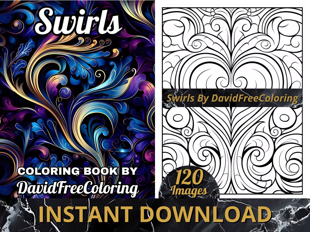 120 Swirls Coloring Book Swirl Patterns Images for Adult Coloring Pages ...