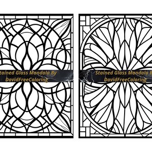 80 Mandala Stained Glass Coloring Book Mandala Image Adult Coloring ...