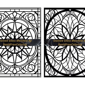 80 Mandala Stained Glass Coloring Book Mandala Image Adult Coloring ...