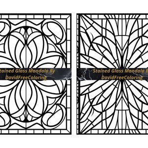 80 Mandala Stained Glass Coloring Book Mandala Image Adult Coloring ...