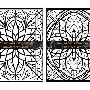 80 Mandala Stained Glass Coloring Book Mandala Image Adult Coloring ...