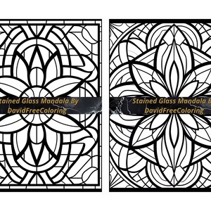 80 Mandala Stained Glass Coloring Book Mandala Image Adult Coloring ...