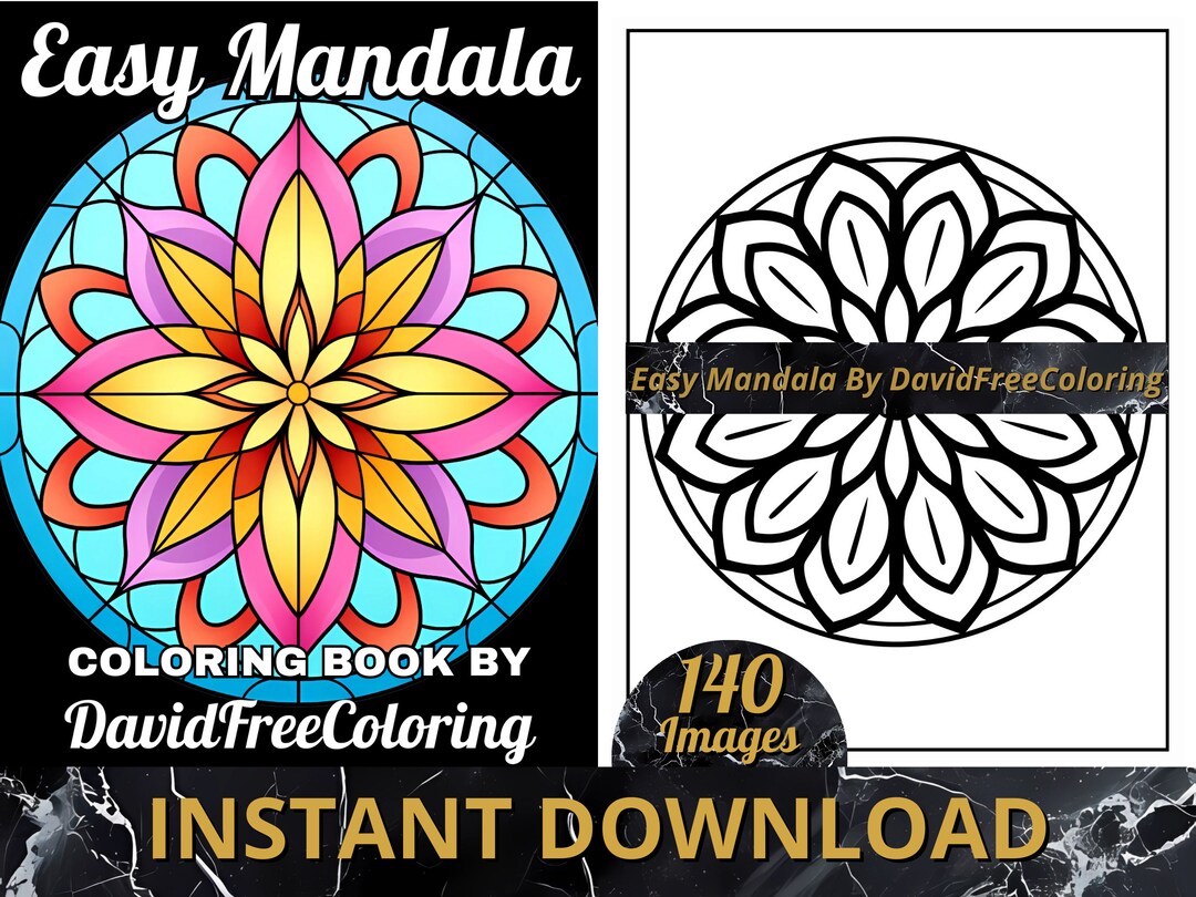 140 Easy Mandala Coloring Book Pattern Image for Adult Coloring Pages ...