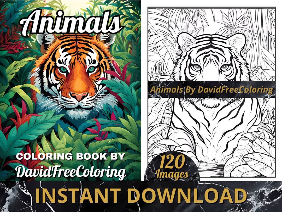 120 Animals Coloring Book Animals Images for Adult Coloring Pages ...