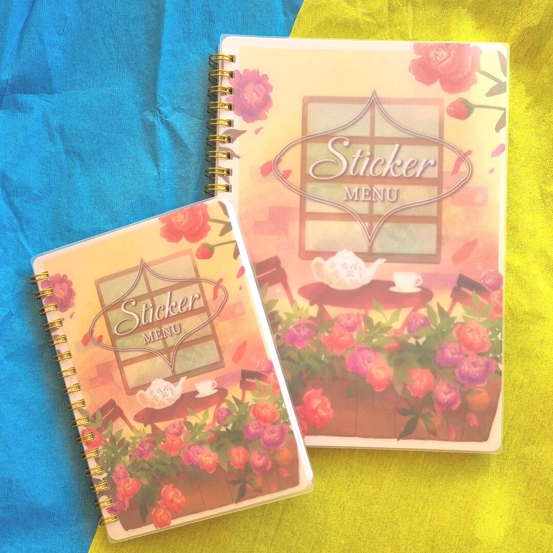 Sticker Menu Reusable Sticker Book for Sticker Collector, Sticker ...
