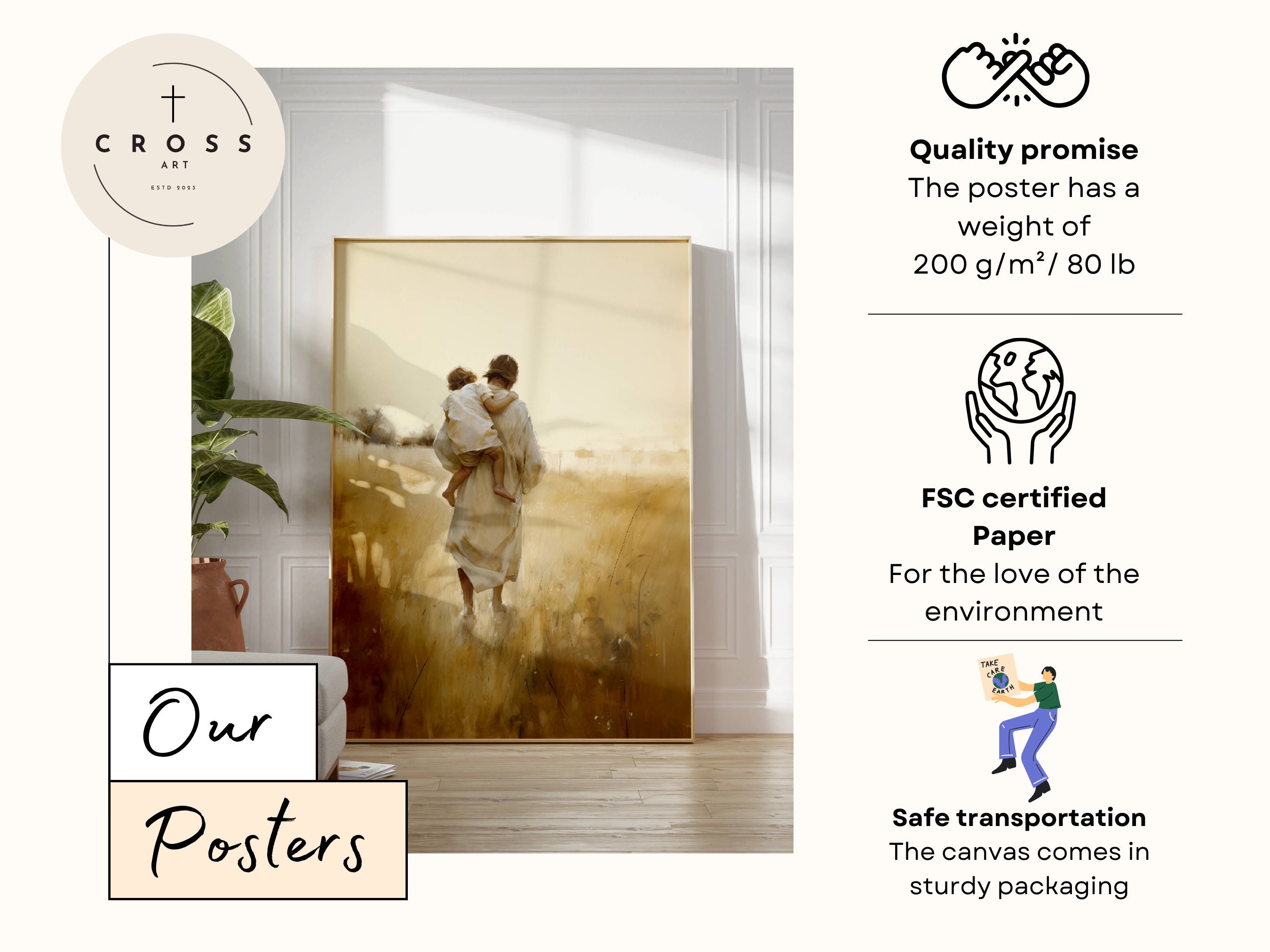 Jesus Poster, Bible Art Painting, Christian Wall Art, jesus and the ...