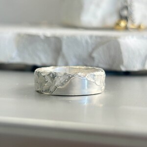 Hand Engraved Iceberg Ring/personalized Ring/sterling Silver Ring ...
