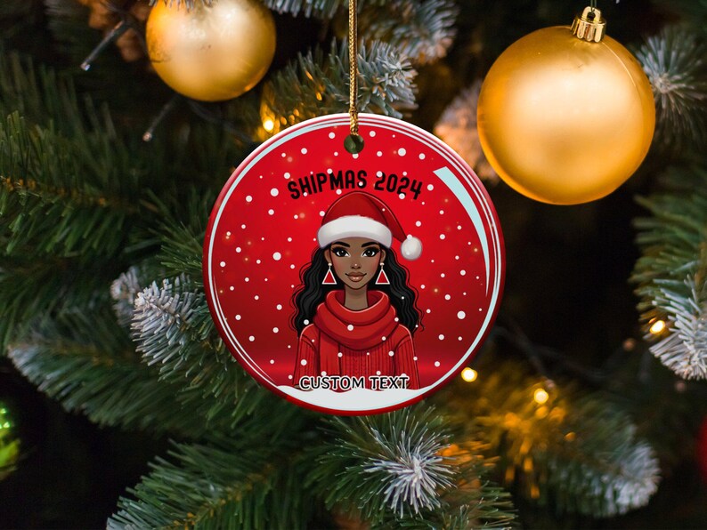 Delta Sigma Theta Sorority Snow Globe Ornaments, DST Inspired Holiday ...