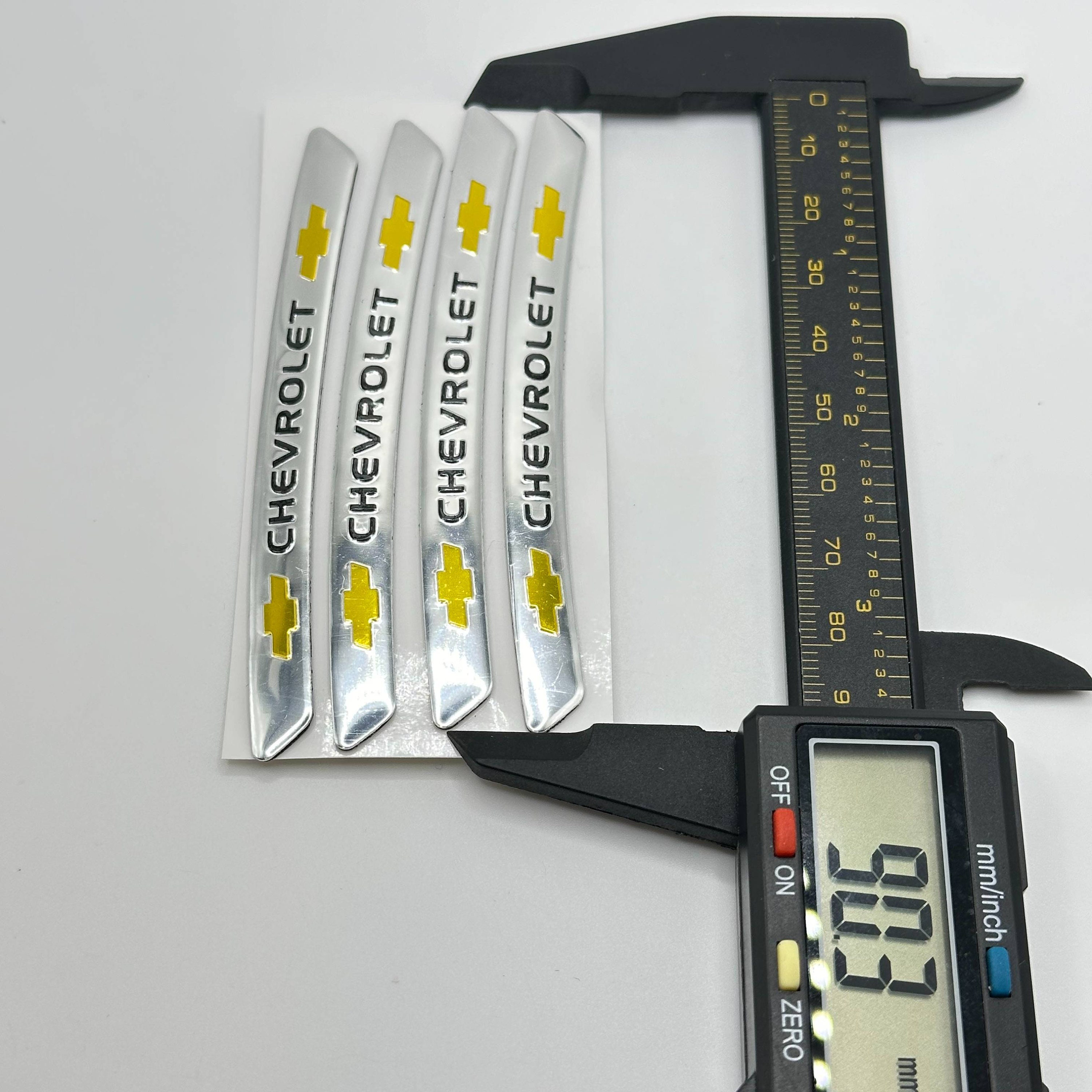 Set of 4 Silver/black Chevrolet Wheel Rim Decal Emblem Badges, Wheel ...