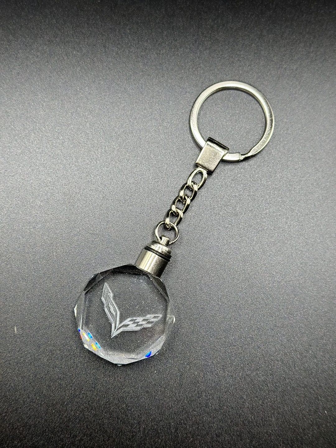 Corvette Logo LED Crystal Light Keychain Cute Gift for Car Lovers - Etsy