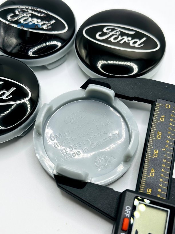 Set of 4 Black Ford Alloy Wheel Center Caps 54mm, Black Center Hub Caps ...