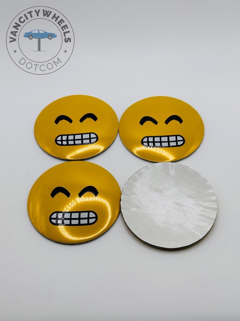 4PCS 56mm Emoji Wheel Stickers Emblems: Unleash the Exquisite Potential ...