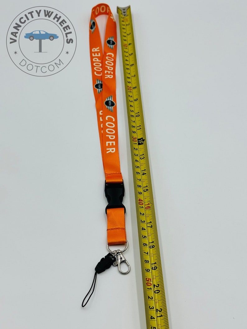 Mini Cooper Logo Emblem Nameplate, Orange Mini Lanyard for Keys ID Card ...