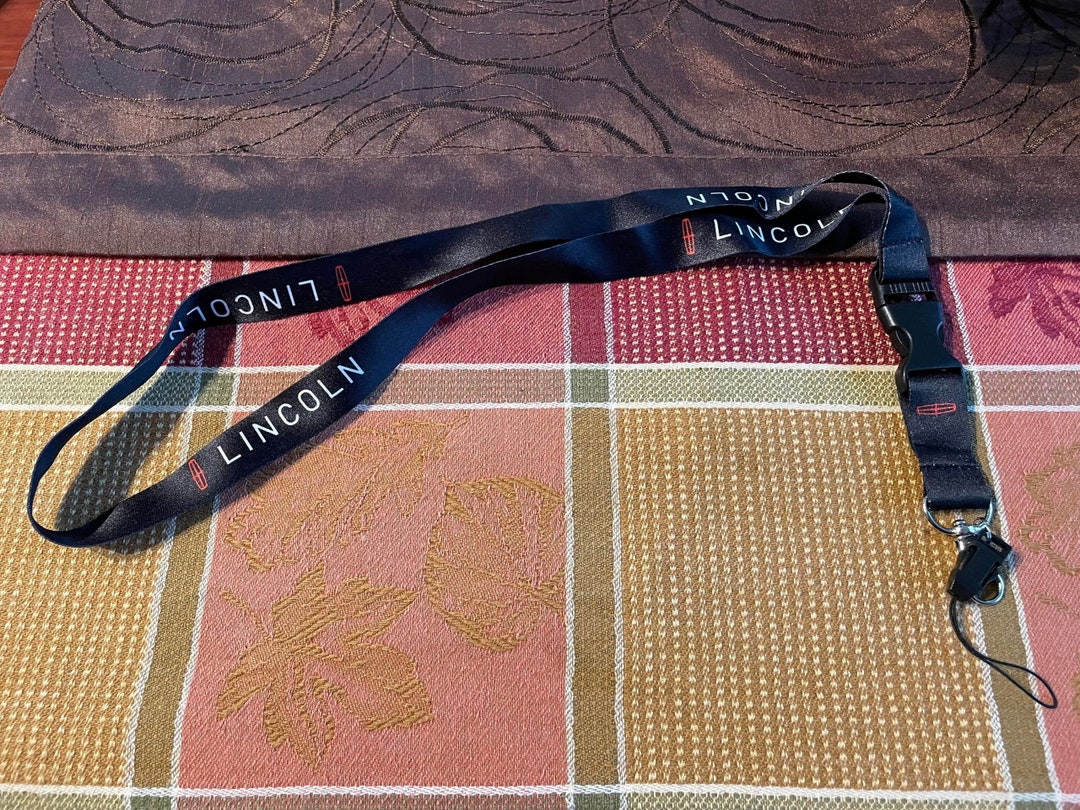 Lincoln Logo Emblem Nameplate Black Lanyard for Keys ID Card Badge ...