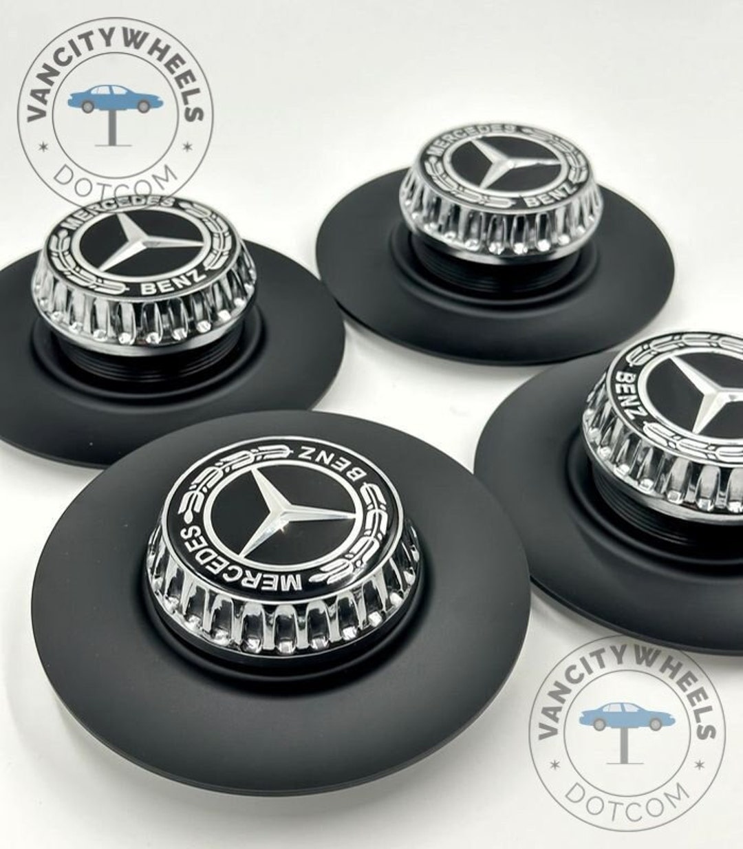 Matte Black Mercedes Benz Maybach Hubcap S680 A2224002300 145MM, Fits ...