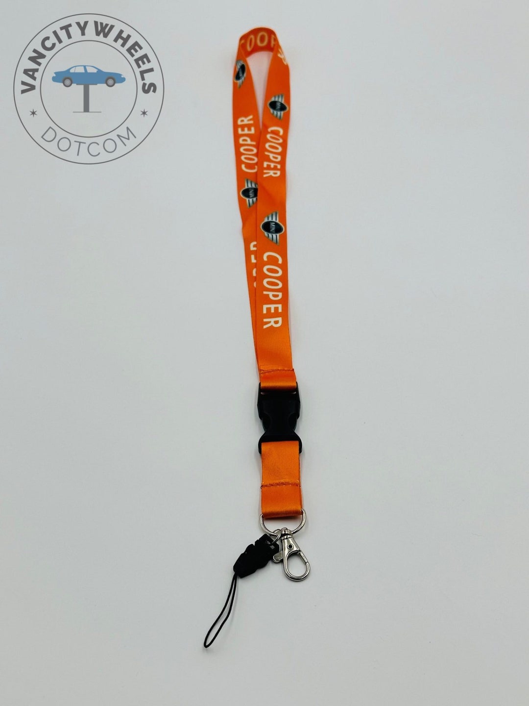 Mini Cooper Logo Emblem Nameplate, Orange Mini Lanyard for Keys ID Card ...