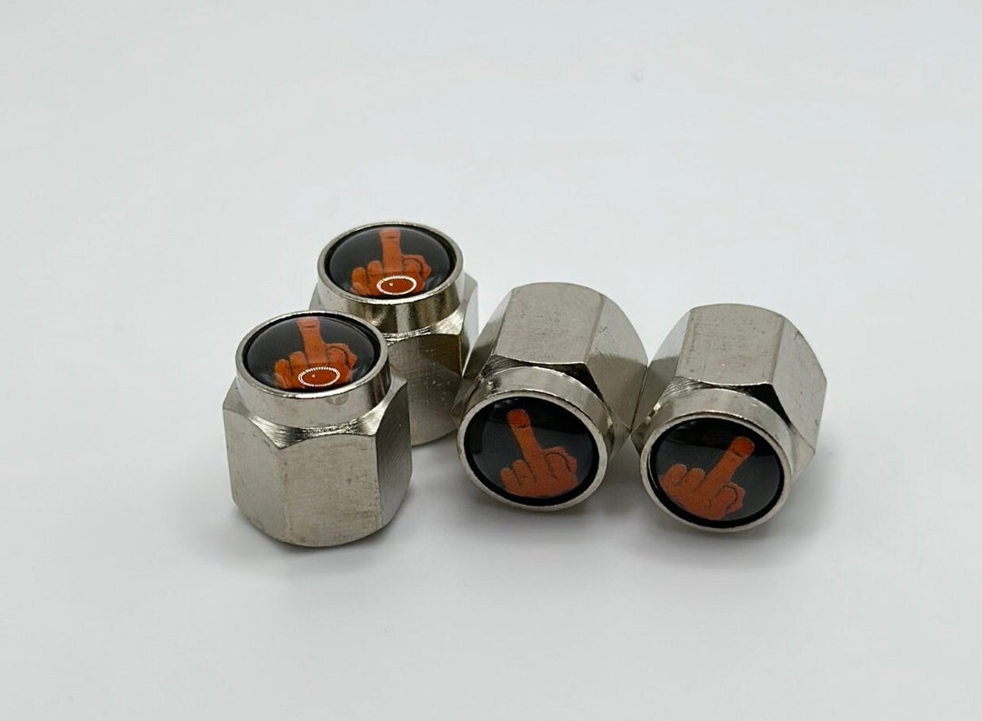 Middle Finger Alloy Tire Valve Caps: Enhance Style and Performance for ...