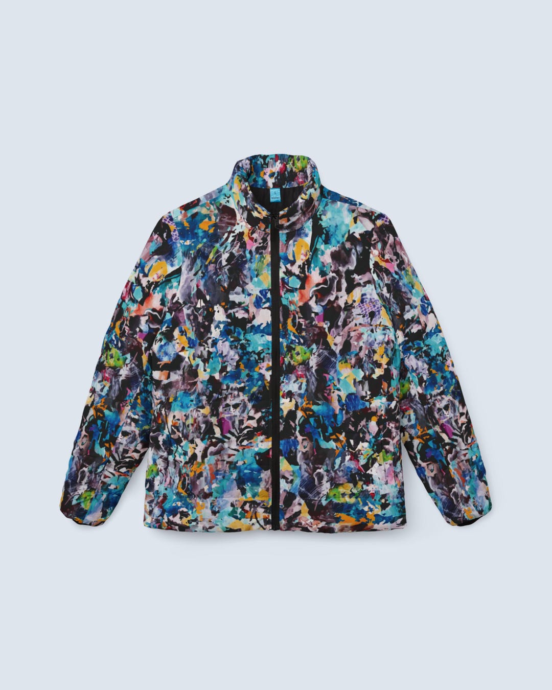 Women's Puffer Jacket Colorful Puffer Jacket Multicolored Puffer Jacket ...