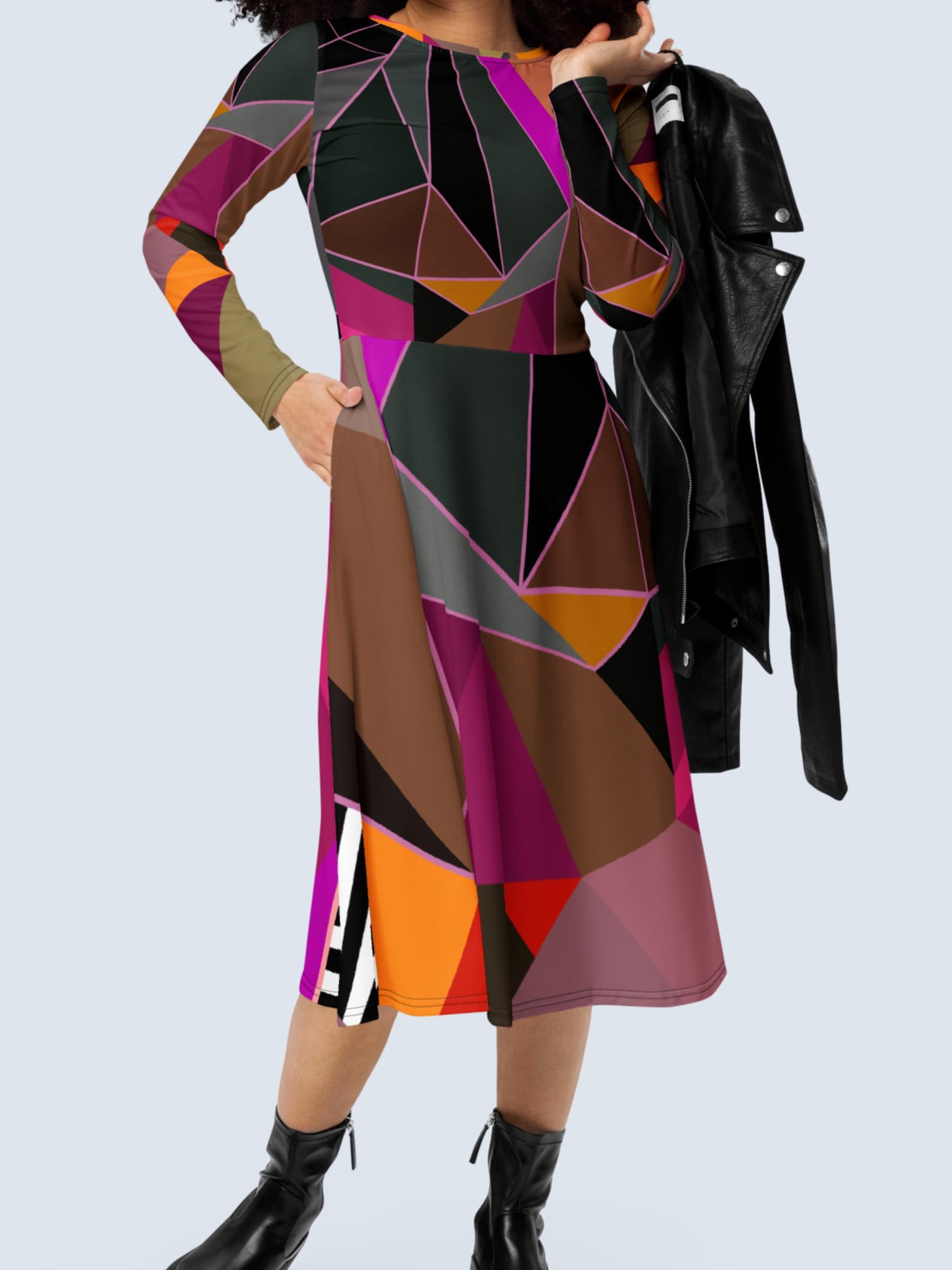 Geometric Dress for Women Women's Dresses Geometric Printed Dress Women ...