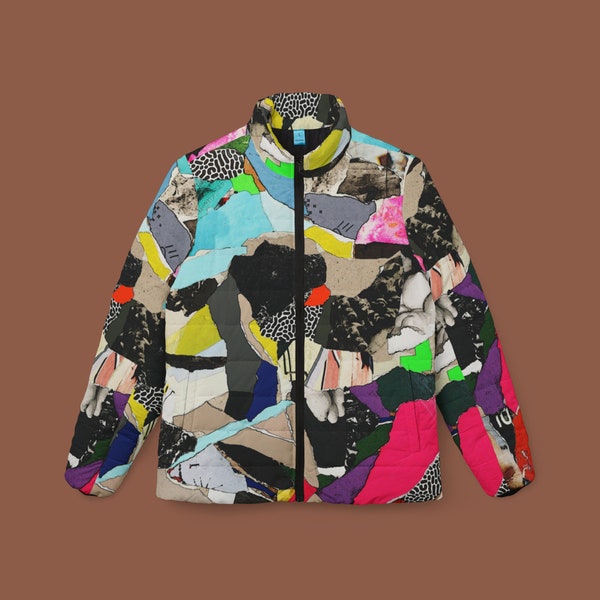 Women Puffer Jacket, Neon Puffy Jacket, Multicolor Puffer Jacket ...