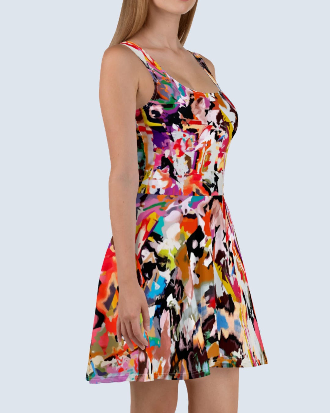 Colorful Mini Dress for Women Multicolored Mini Dress Sleeveless Mini ...