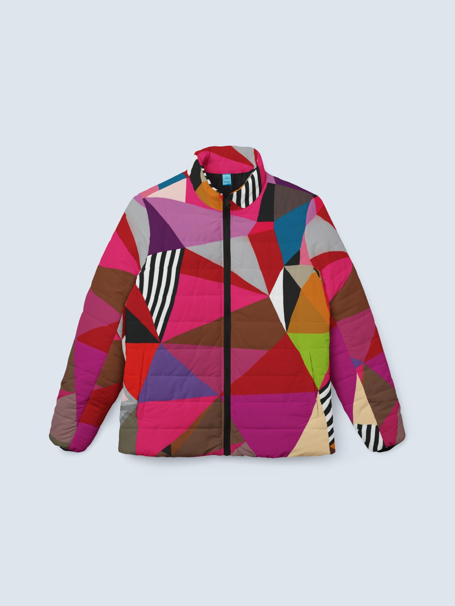 Pink Puffer Jacket for Women Women's Puffer Jacket Multicolored Puffer ...