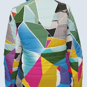 Women Puffer Jacket, Puffy Jacket, Multicolor Puffer Jacket, Original ...
