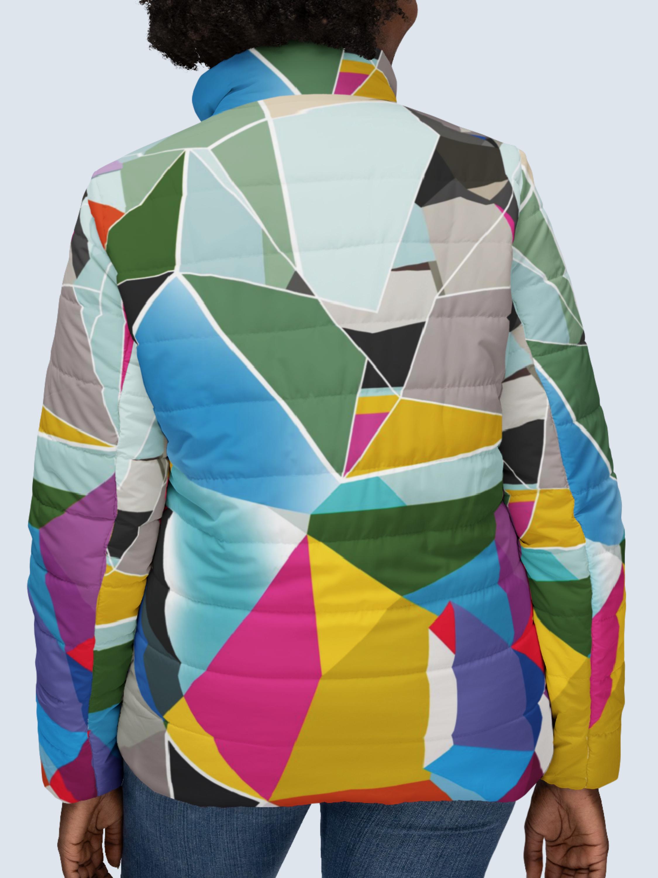 Women Puffer Jacket, Puffy Jacket, Multicolor Puffer Jacket, Original ...