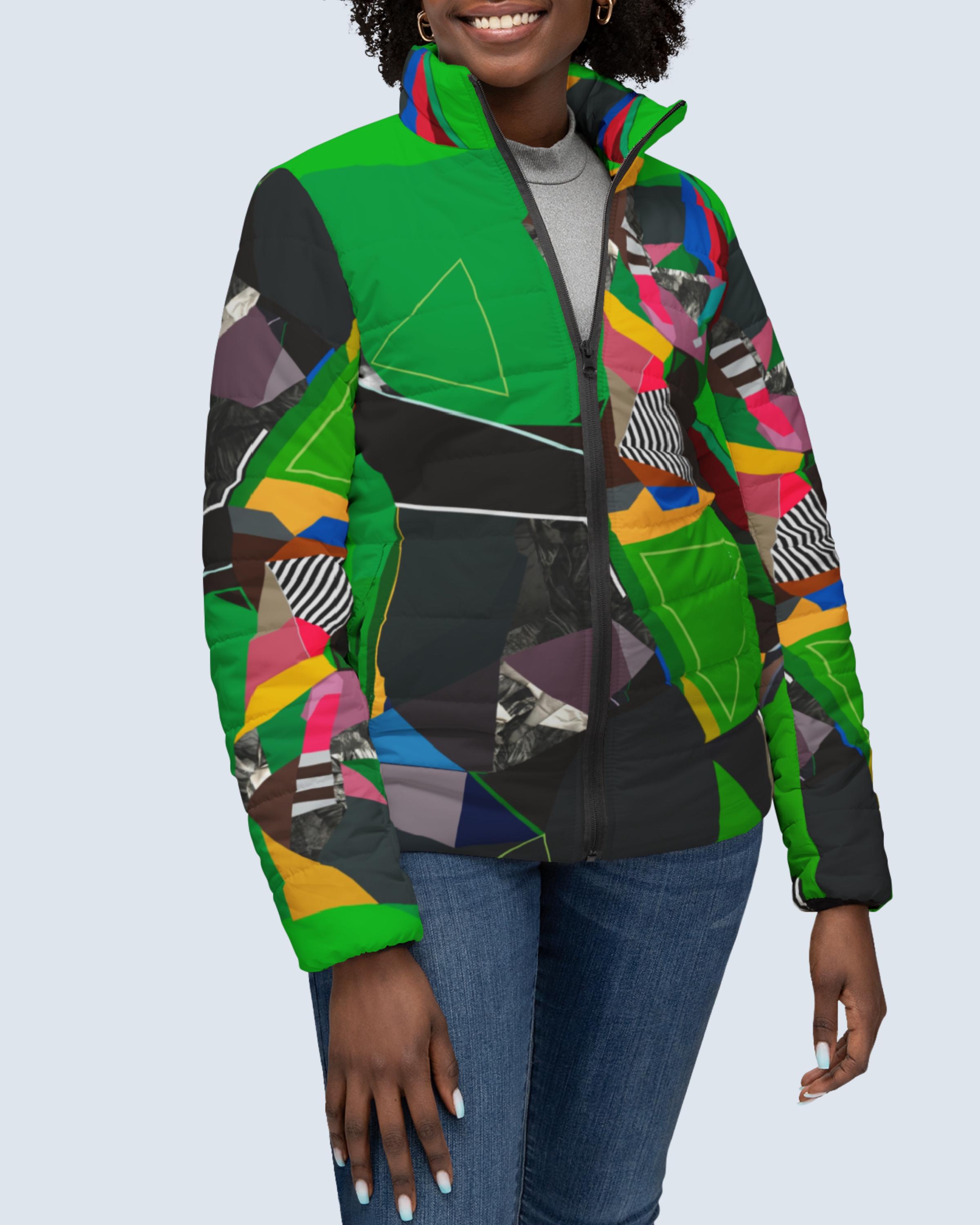 Womens Puffer Jacket, Green Jacket, Winter Jacket, Autumn Clothing ...