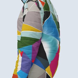 Women Puffer Jacket, Puffy Jacket, Multicolor Puffer Jacket, Original ...