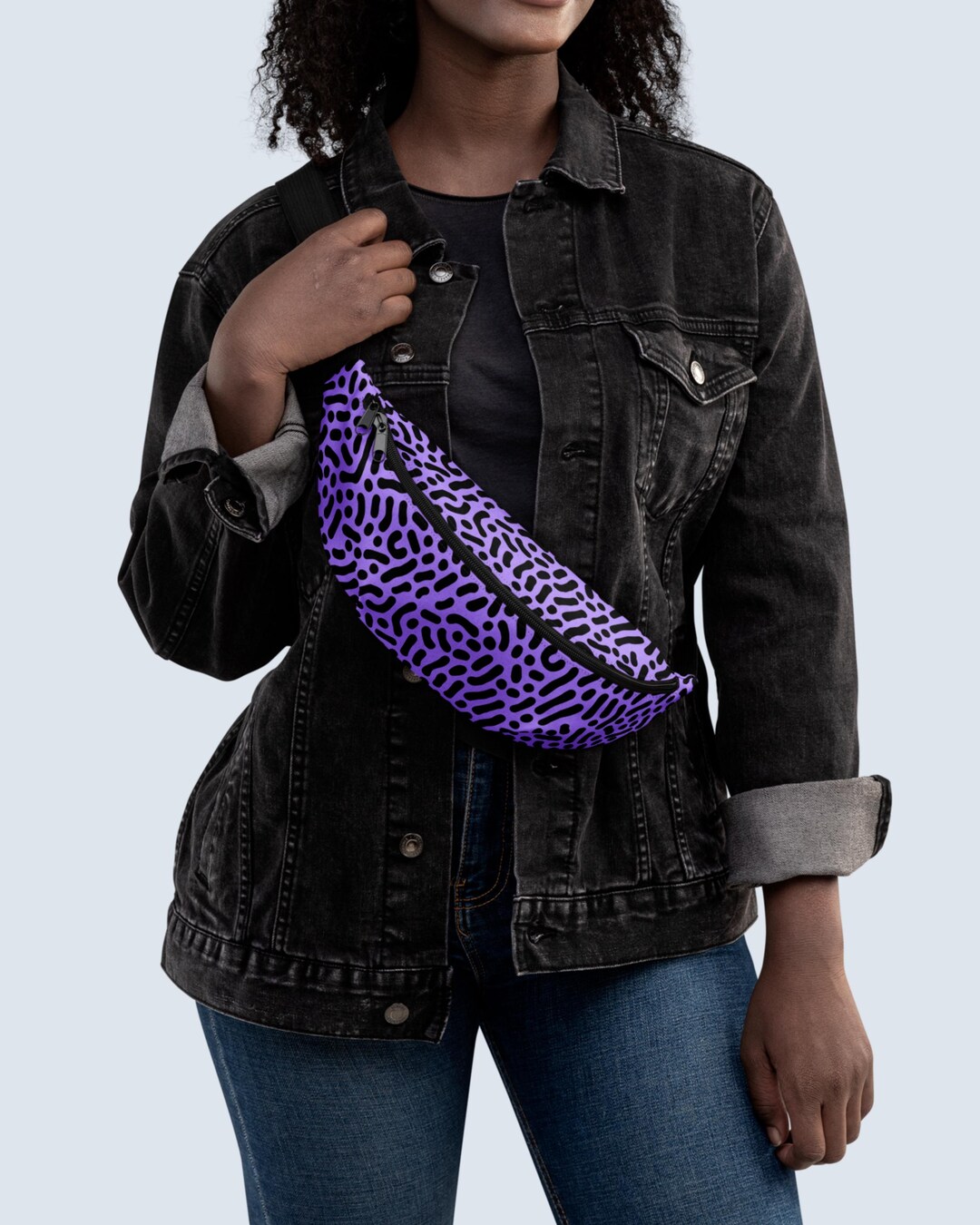 Fanny Pack Unique Aesthetic Bag Purple Fanny Pack Original Fanny Pack ...