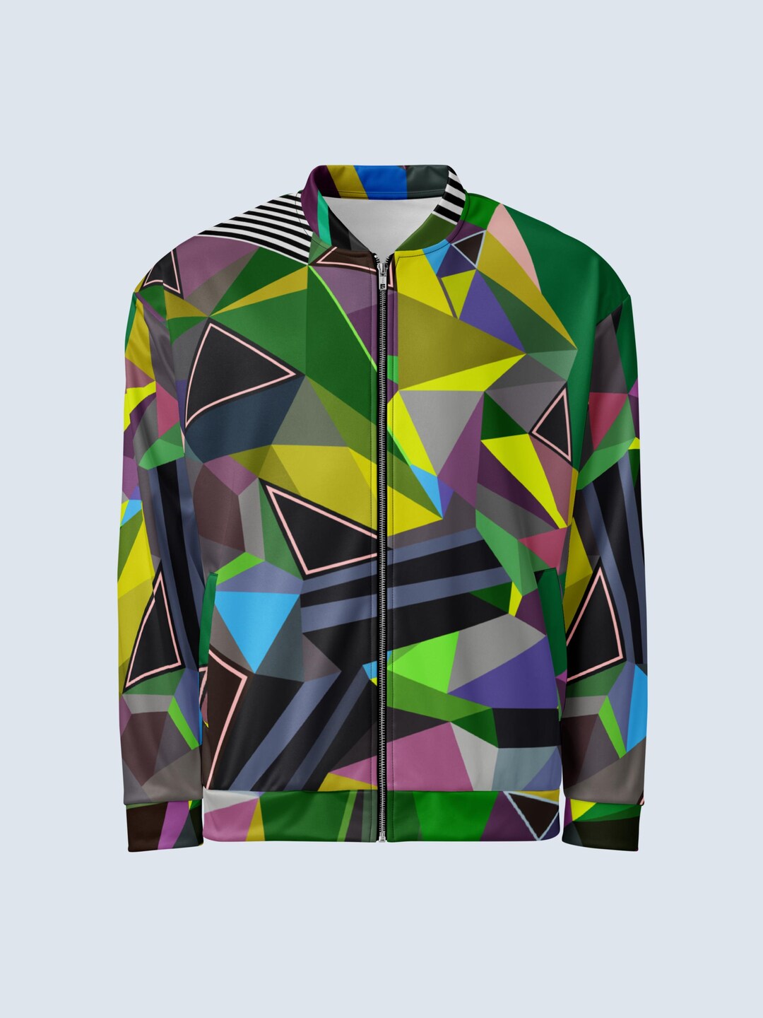 Retro Style Jacket Bomber Jacket Colorful Bright Jacket Unisex Jacket ...