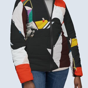 Womens Puffer Jacket Outerwear for Women Street Wear Colorful Puffer ...
