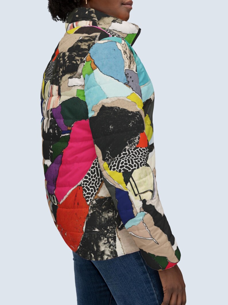 Women's Puffer Jacket Colorful Puffy Jacket for Women Multicolor Puffer ...