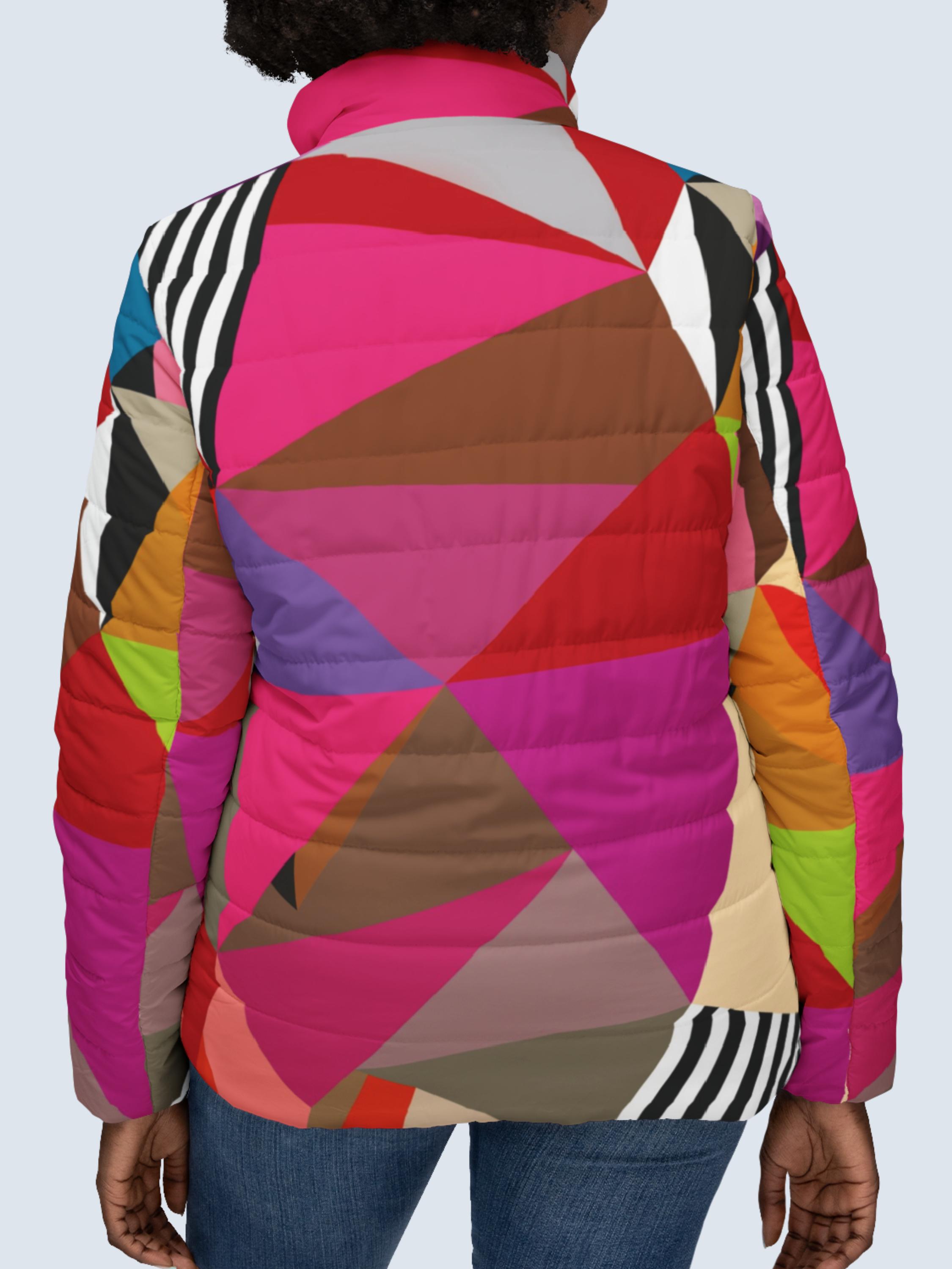 Pink Puffer Jacket for Women Women's Puffer Jacket Multicolored Puffer ...
