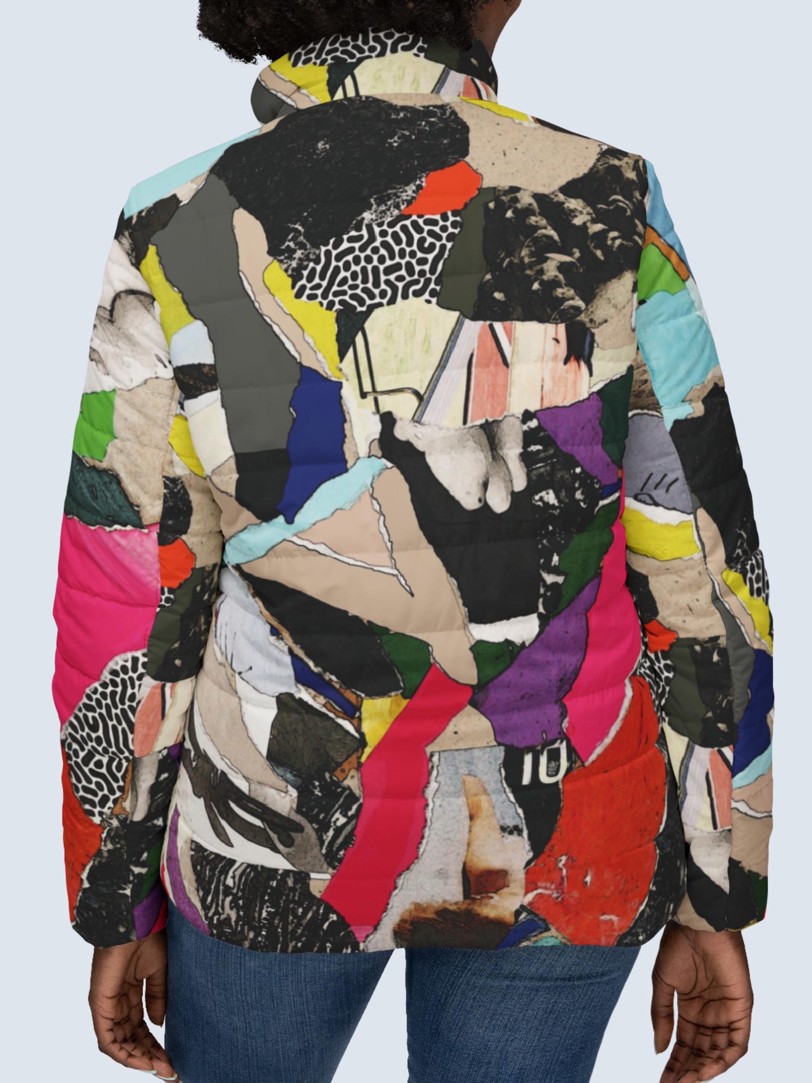 Women's Puffer Jacket Colorful Puffy Jacket for Women Multicolor Puffer ...