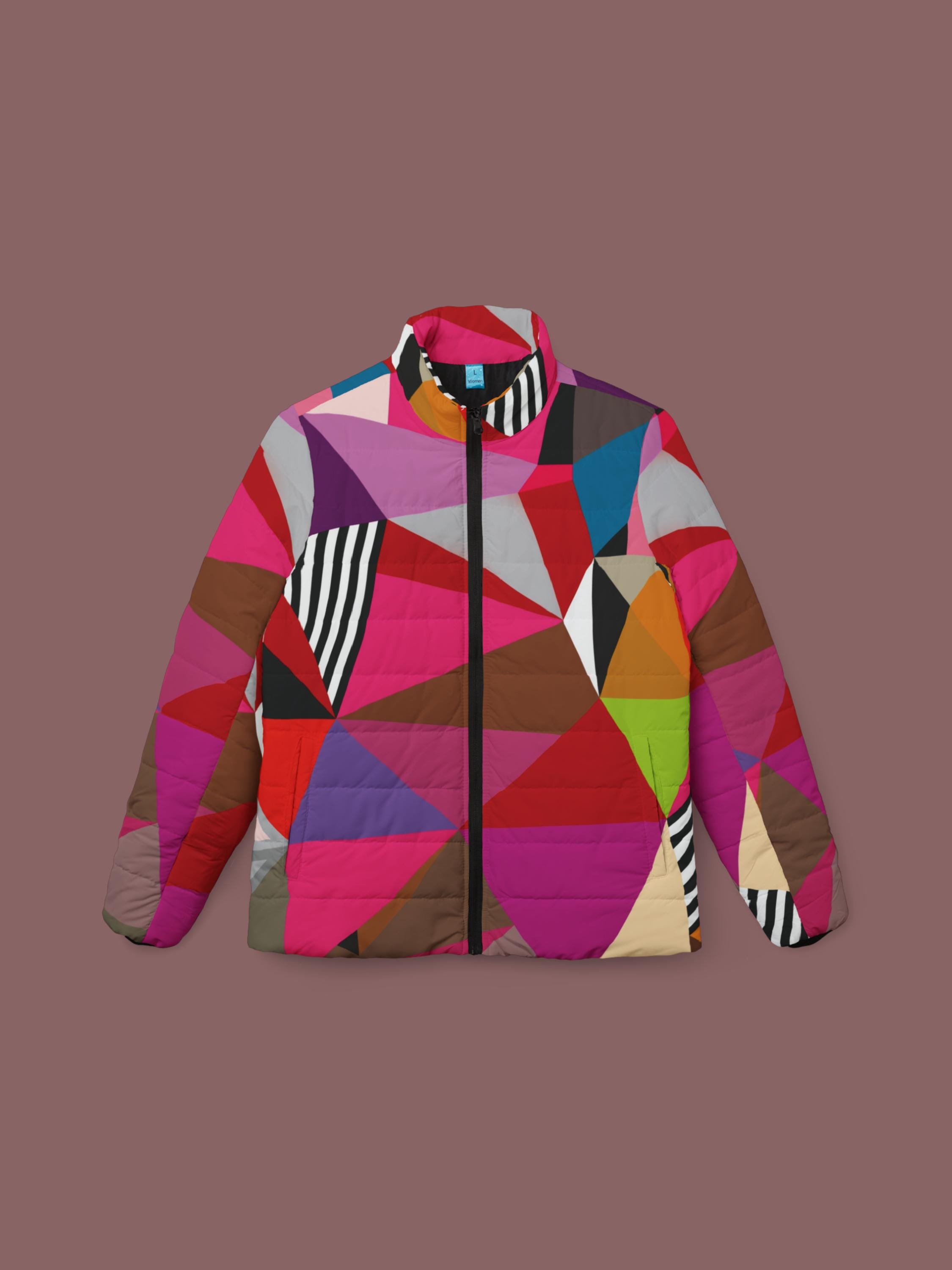 Womens Puffer Jacket, Puffy Jacket, Multicolor Puffer Jacket, Original ...