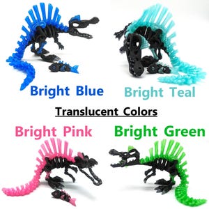 Spinosaurus Skeleton - Multicolor Articulated 3D Print, Cool Custom ...
