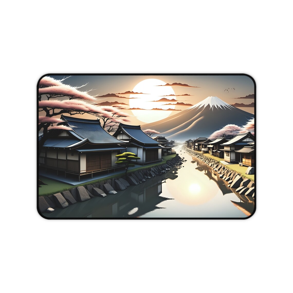 Japanese Landscape Desk Mat, Desk Accessories, Workspace, Large Desk ...