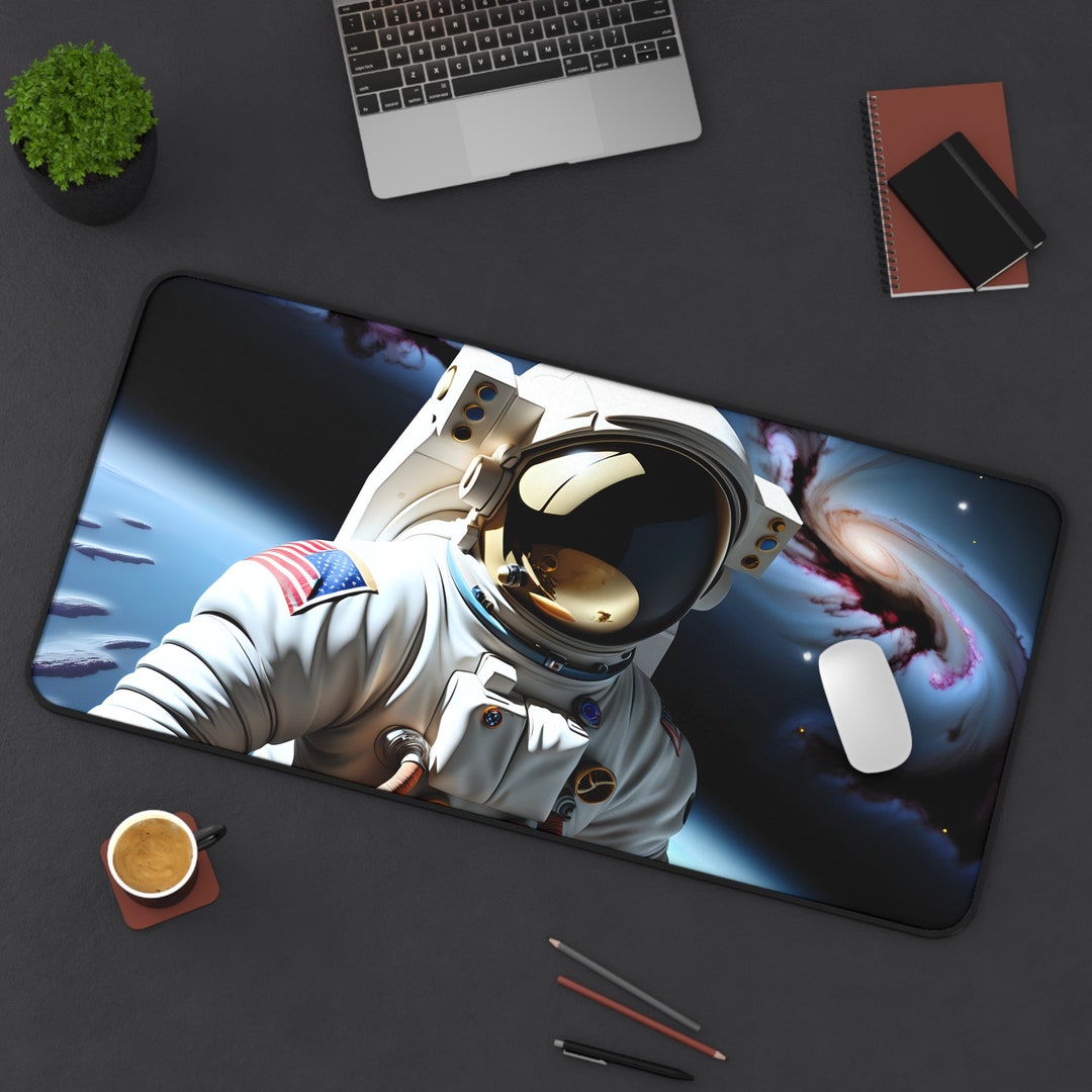 Astronaut in Space Desk Mat, Desk Accessories, Workspace, Office Desk ...