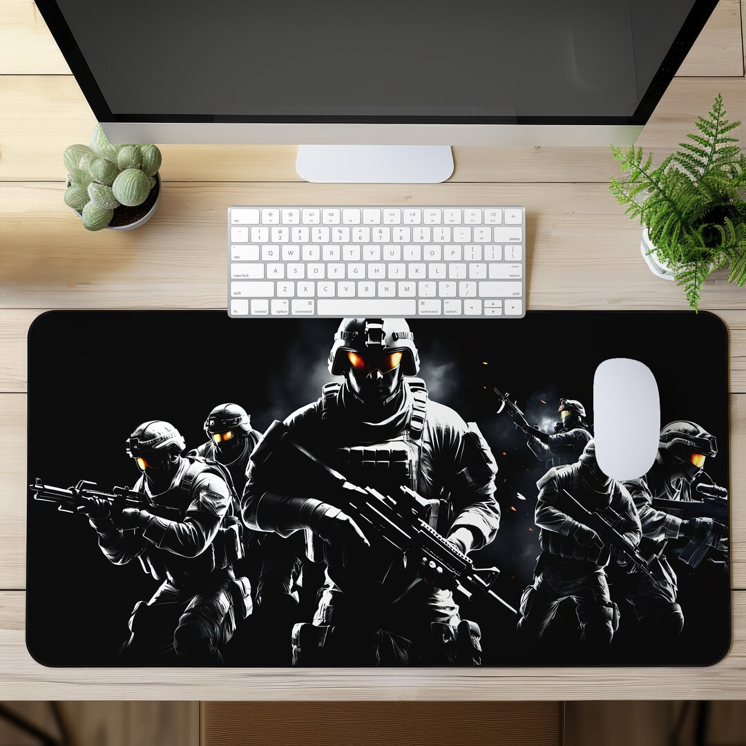 Gaming Warfare Desk Mat, Gamer Desk Setup, Gaming Mouse Pad, Extended ...