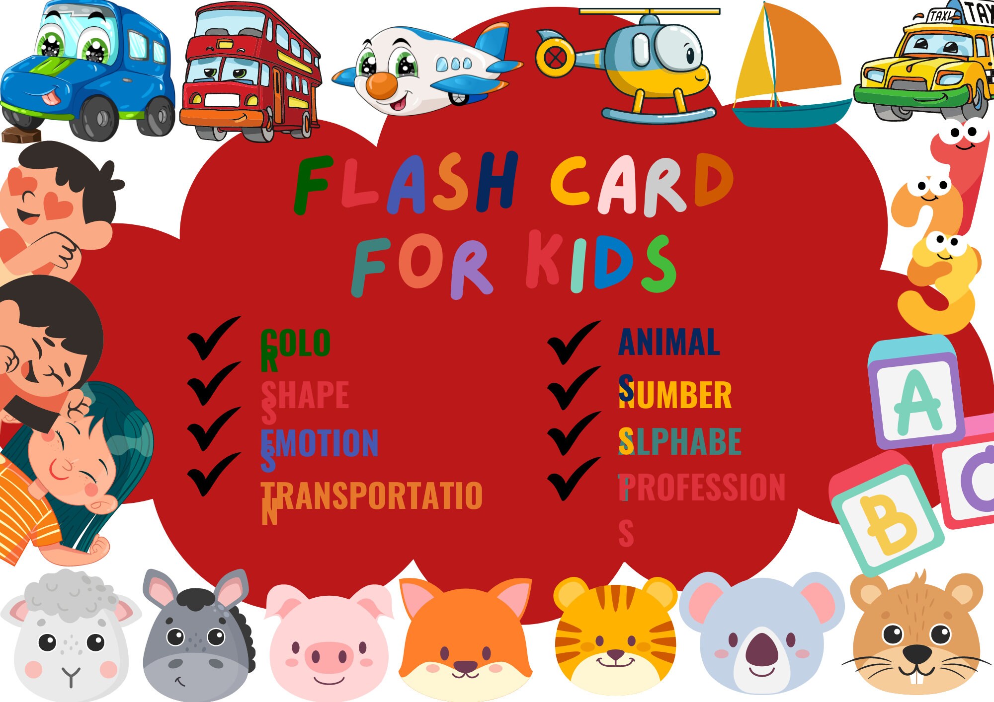 A Complete Set of Flash Card - Etsy