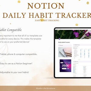 Notion Daily Habit Tracker | Notion Habit Tracker | Habit Tracker ...