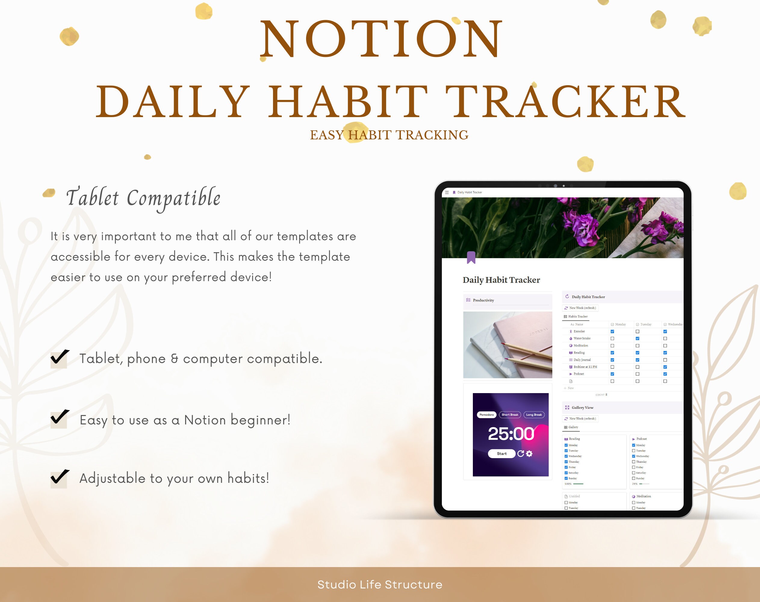 Notion Daily Habit Tracker | Notion Habit Tracker | Habit Tracker ...
