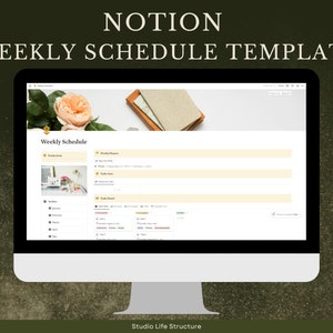 Notion Weekly Schedule Template Notion Schedule Planner Monthly Schedule Notion Adjustable ...