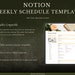 Notion Weekly Schedule Template Notion Schedule Planner Monthly ...