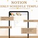 Notion Weekly Schedule Template | Notion Schedule Planner | Monthly ...