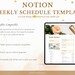 Notion Weekly Schedule Template | Notion Schedule Planner | Monthly ...
