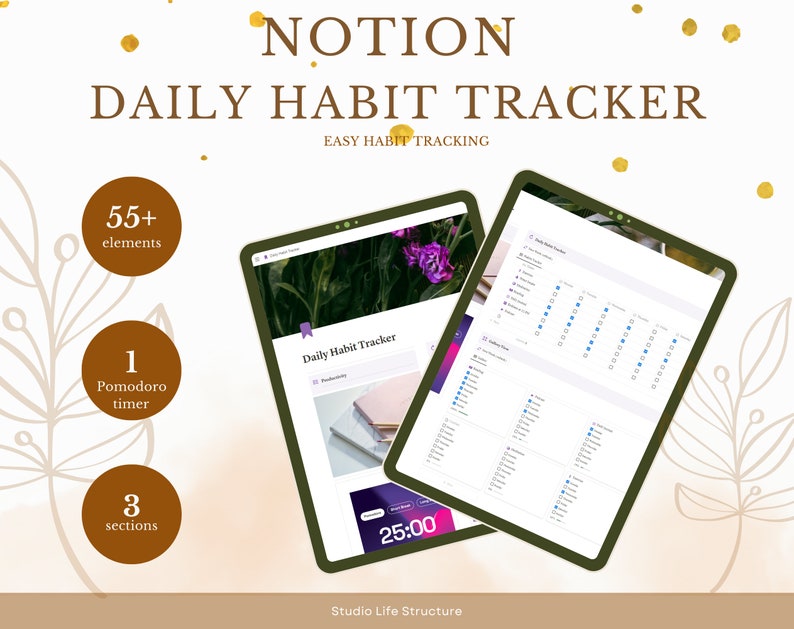 Notion Daily Habit Tracker | Notion Habit Tracker | Habit Tracker | Notion Habit Planner | Daily ...