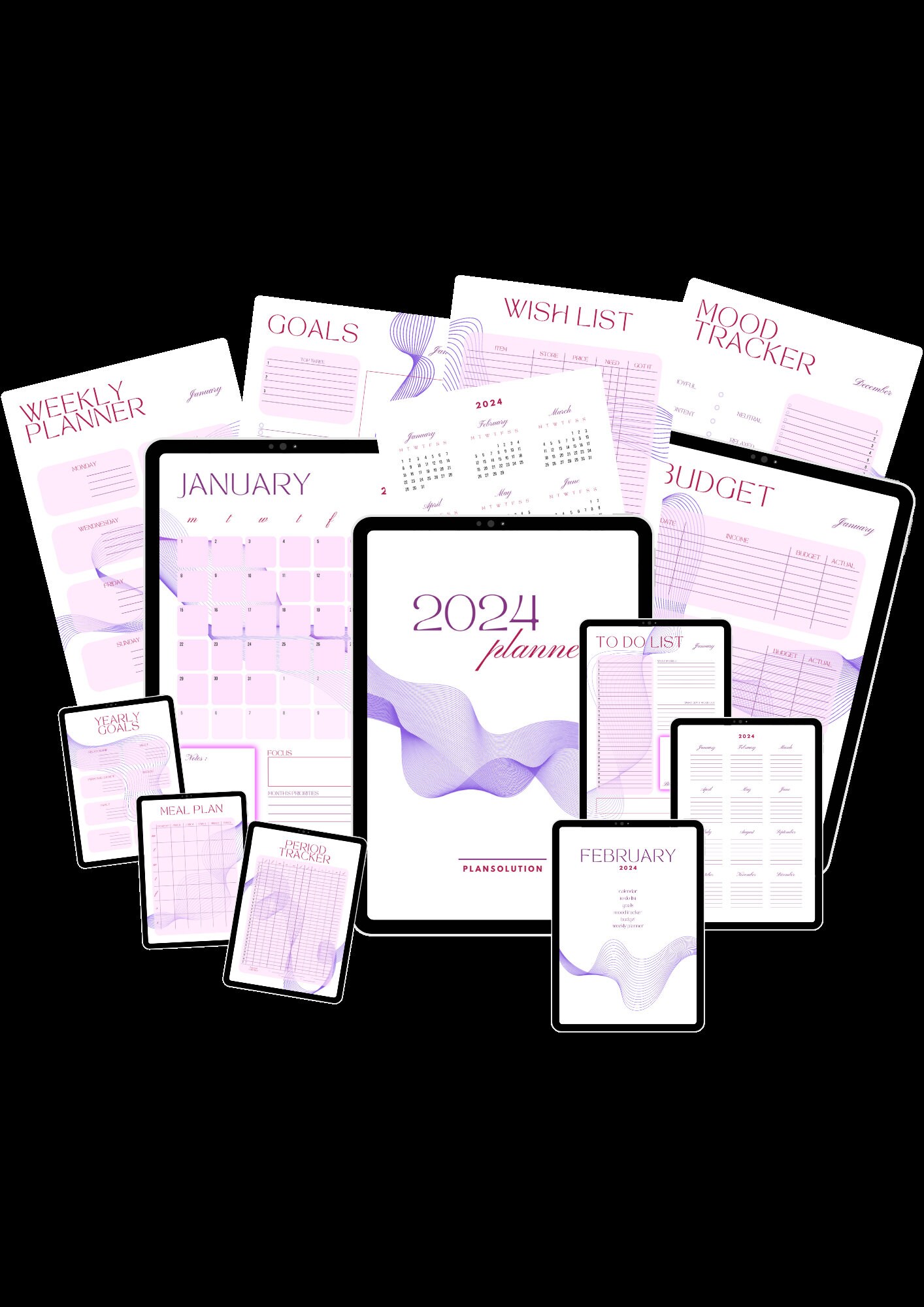 2024 Digital Planner for Goodnotes and Notability, Digital Planner Ipad ...